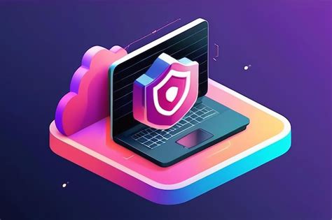 Cybersecurity Data Protection Isometric Icon Premium Ai Generated Image