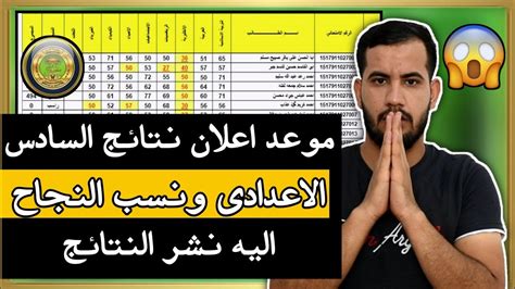 اخر اخبار نتائج السادس الاعدادي الدور الاول 2022 ونسب النجاح واليه نشر