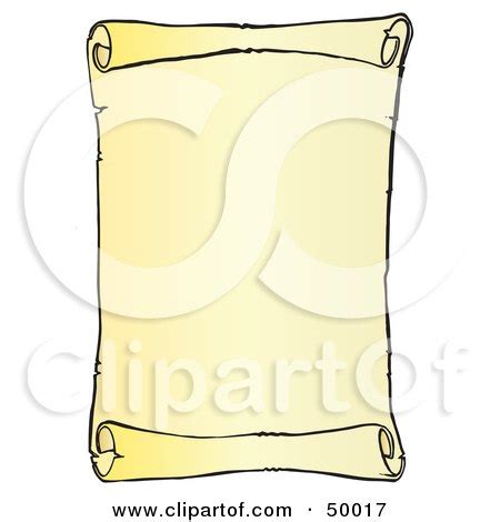 Royalty Free RF Clipart Illustration Of A Blank Vertical Scroll Menu