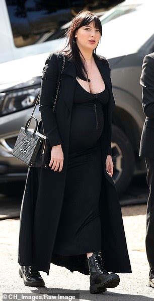 Pregnant Daisy Lowe Attends Pulp Bass Guitarist Steve Mackey Funeral In North London Daily