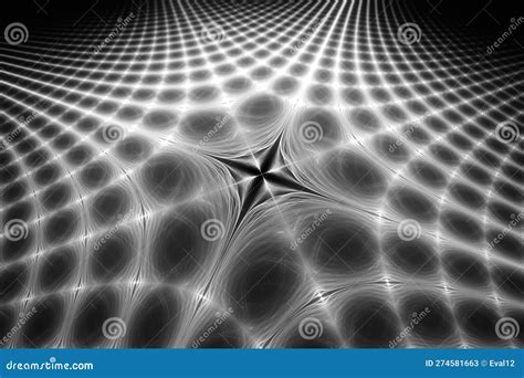 White Grid Pattern Of Curved Shapes On A Black Background Stock Illustration Illustration Of