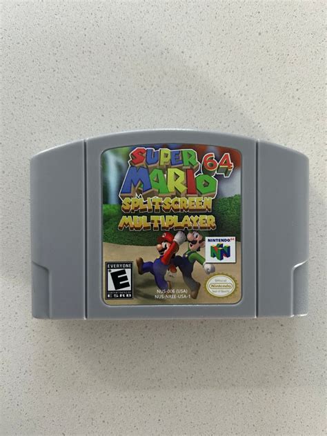 Super Mario 64 Split Screen Multiplayer Nintendo 64 N64 Game Etsy