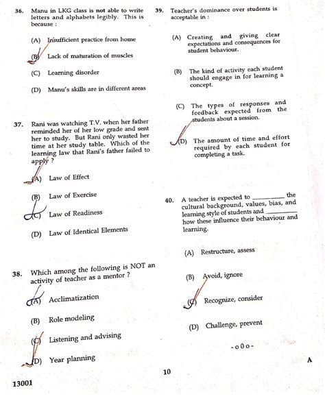 KTET Category III Part Psychology June Kerala TET KTET Exams