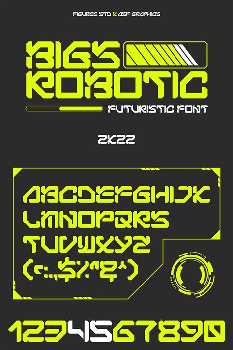 Bigs Robotic Font Geometric And Futuristic Typeface