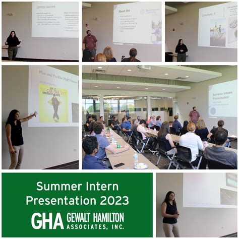 Gha Hosts Summer Intern Presentations Gewalt Hamilton Associates Inc