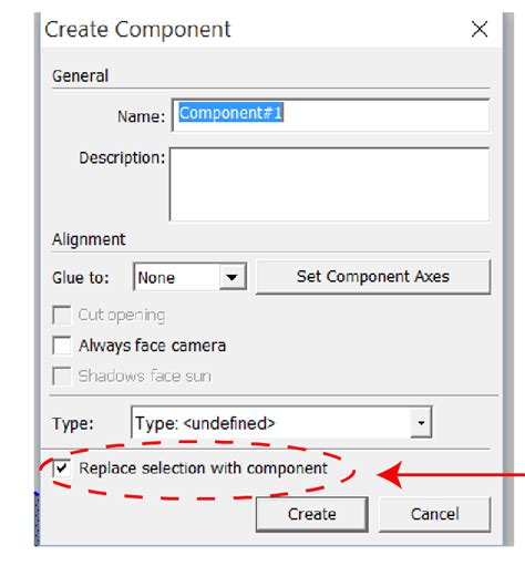 Meaning Of Replace The Selection With Component Sketchup Sketchup Community