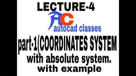 Lecture 4 Absolute Coordinate System Method With Examples In Detail