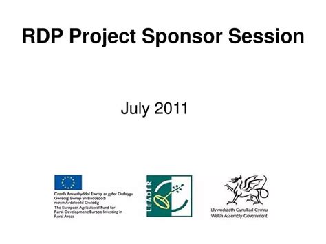 ppt rdp project sponsor session powerpoint presentation free