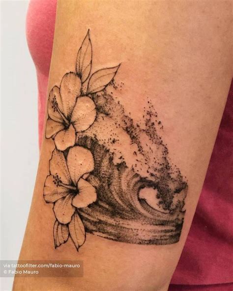 Hibiscus Wave Tattoos