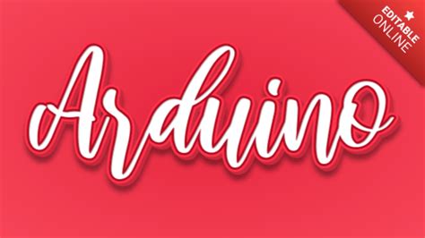 Arduino Red Love 3d Text Effect Generator