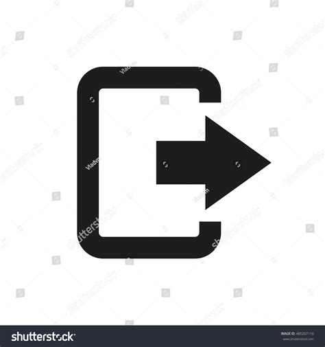 Exit Bag Icon Logout Output Outlet Stock Illustration 485207110 Shutterstock