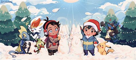 Pikachu Ash Ketchum Lucario Grookey Goh And 2 More Pokemon And 2