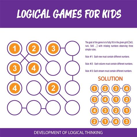 Juego Educativo Para Niños Vectorial Vector Premium