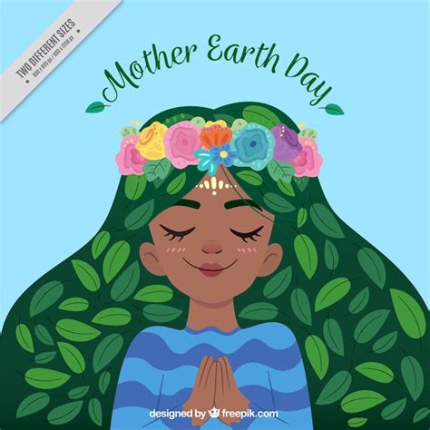 Mooie Moeder Aarde Illustratie Achtergrond Gratis Vector