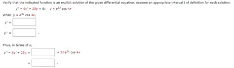 Solved Verify That The Indicated Function Is An Explicit
