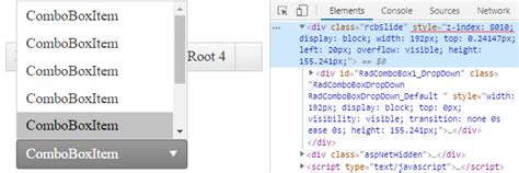 telerik web forms controlling the appearance controlling absolute positioning with z index