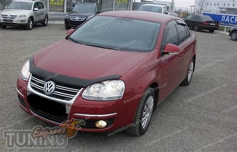 Дефлектор капота Фольксваген Джетта 5 (мухобойка Volkswagen Jetta 5 ...