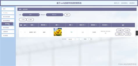基于web的教学资源管理系统 源码 开题 csdn博客