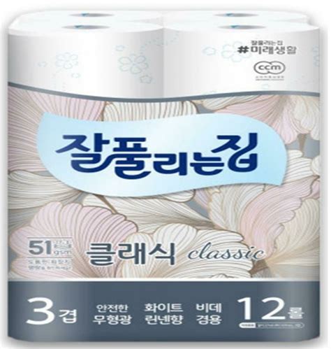 미래 잘풀리는집 3겹 데코 클래식 화장지소용량 27m12롤1pack 티몬