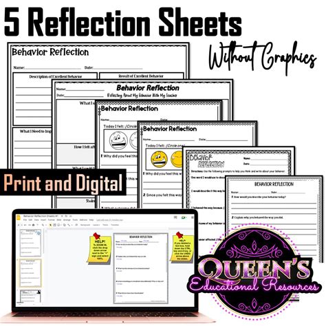 Behavior Reflection Sheets Behavior Managament Behavior Management