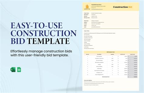 Free Bid Templates To Edit Online