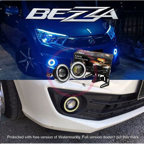 SC500 Perodua Bezza Lampu Sport Fog Lights Foglamp Fog Lamp Kereta Ring