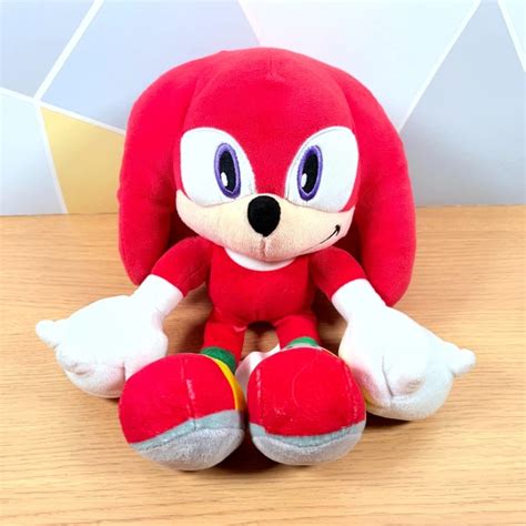 Knuckles Sonic The Hedgehog Sega Red Soft Stuffed Plush Toy 12 Tall