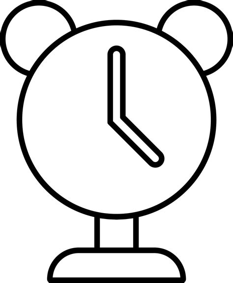 Line Vector Icon Alarm Clock Outline Vector Icon On White Background 20976101 Vector Art At