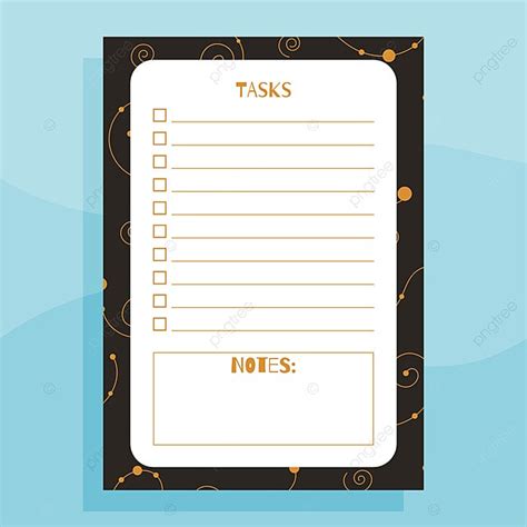 Tasks And Notes Print Concept Template Template Download On Pngtree