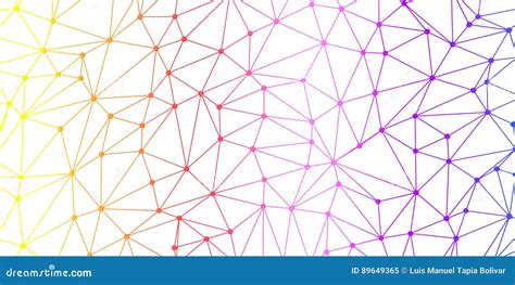 Colorful Interconnected Lines Stock Illustration Illustration Of Interconnected Point 89649365