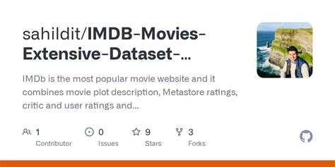 Github Sahilditimdb Movies Extensive Dataset Analysis Imdb Is The