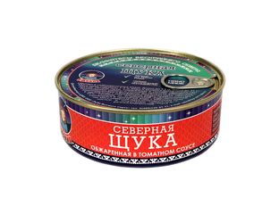 Рыбные консервы Ямалик "Щука северная обжаренная в томатном соусе ...