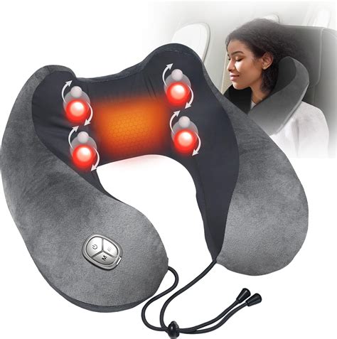 Cupilo Neck Massager Pillow With Heat Rechargeable Neck U Shaped Shiatsu Massage