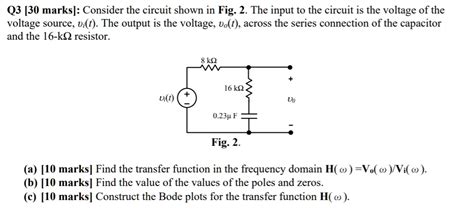 q3 30 marks consider the circuit shown in fig 2 the input to the