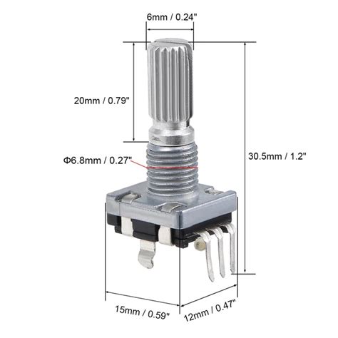 360 Degree Rotary Encoder Code Switch Potentiometer 5 Pins 20mm 5pcs Eur 10 55 Picclick Fr