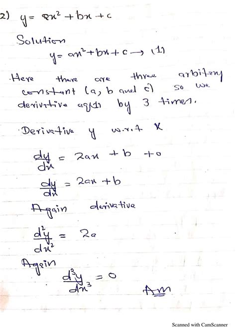 Solution How To Make Differential Equation From General Equation What