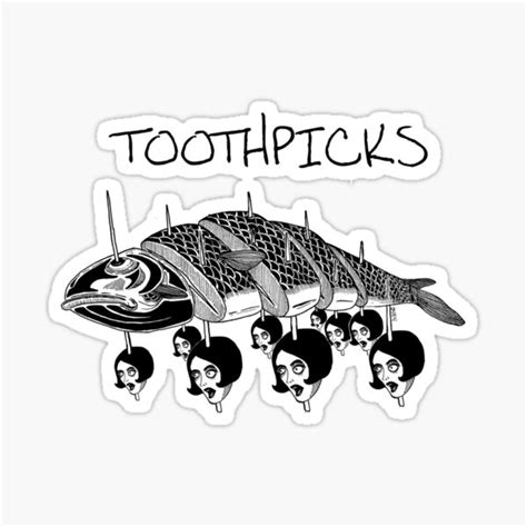 Toothpicks Sticker For Sale By Alchemistachumi Redbubble