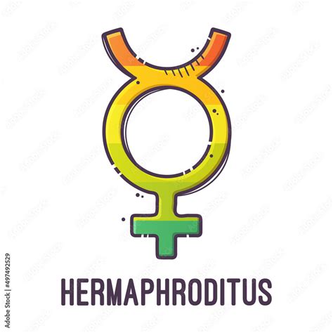 Gender Symbol Hermaphroditus Signs Of Sexual Orientation Vector