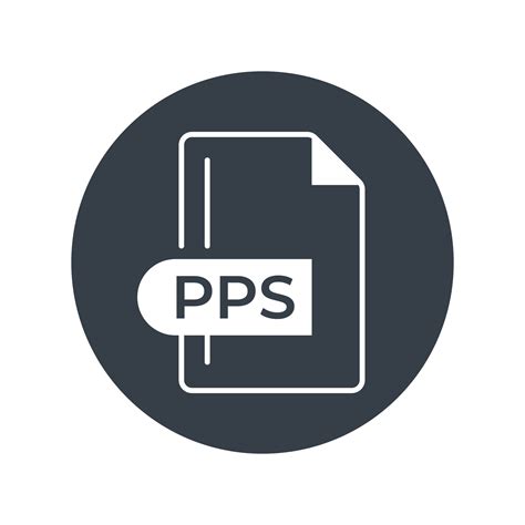 PPS File Format Icon PPS Extension Filled Icon 15426187 Vector Art At