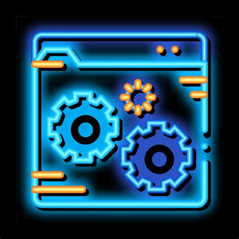Fixing File Coding System Neon Glow Icon Illustration 17792027 Vector