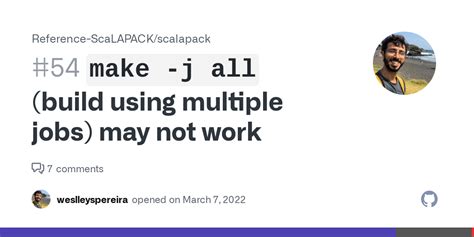 Make J All Build Using Multiple Jobs May Not Work Issue Reference ScaLAPACK