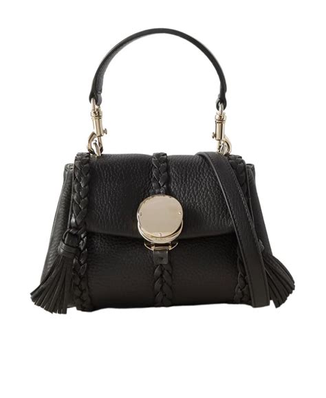 Chloé Penelope Panicle Texture Shoulder Bag In Black Lyst