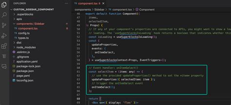 Create A Custom Sidebar Component Superblocks Docs