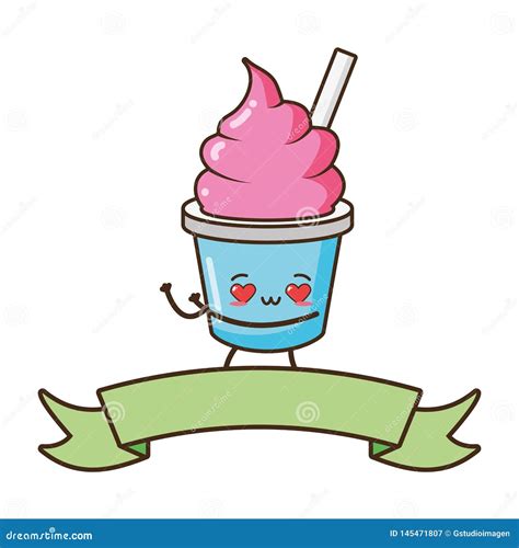 Alimentos De Preparaci n R pida De Kawaii Ilustración del Vector