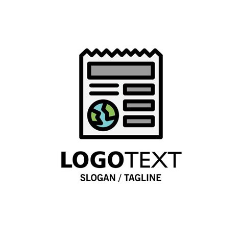 Basic Document Globe Ui Business Logo Template Flat Color 14875044