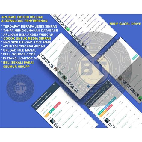 jual aplikasi web source code upload dan download semua file full