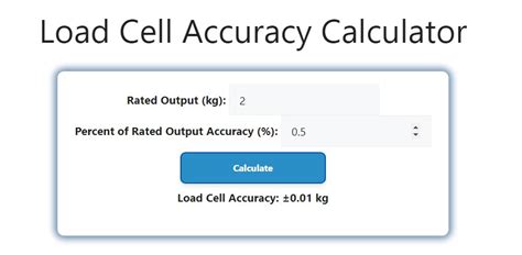load cell accuracy calculator savvy calculator