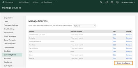 Add Custom Source Greenhouse Support