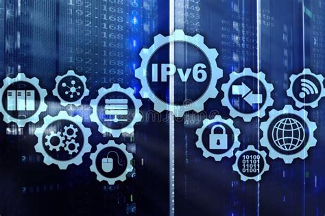 IPv Internet Protocol On Server Room Background Business Technology Internet And Network