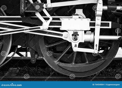 Ruote Della Locomotiva A Vapore In Bianco E Nero Fotografia Stock Immagine Di Scuro Nero